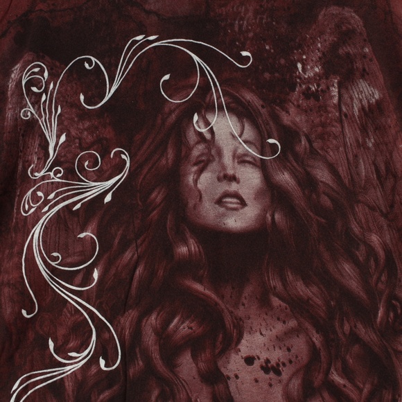 Affliction | Shirts | Rare Affliction Mens Tshirt Size 3xl Angel Red ...